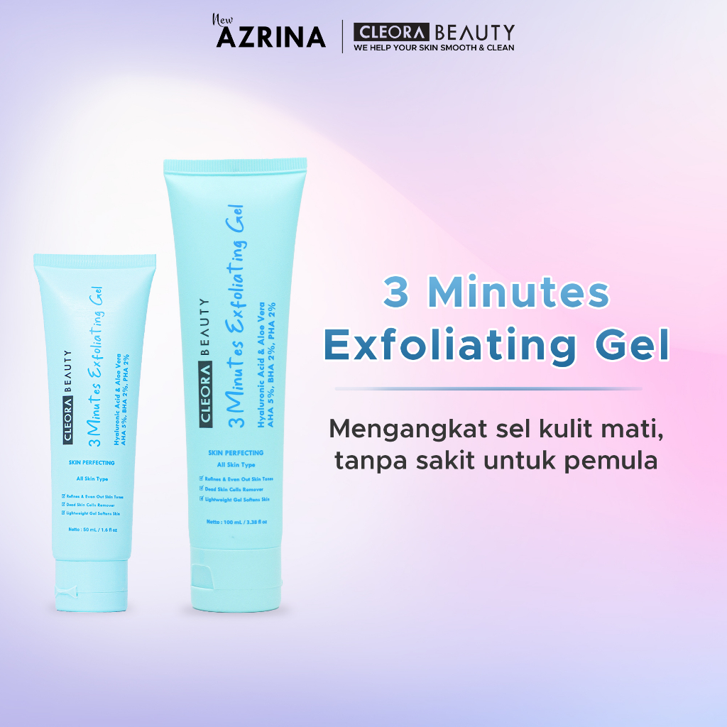Jual Azrina x Cleora Exfoliating Gel - Exfoliasi Wajah With Niacinamide Mengangkat Sel Kulit ...