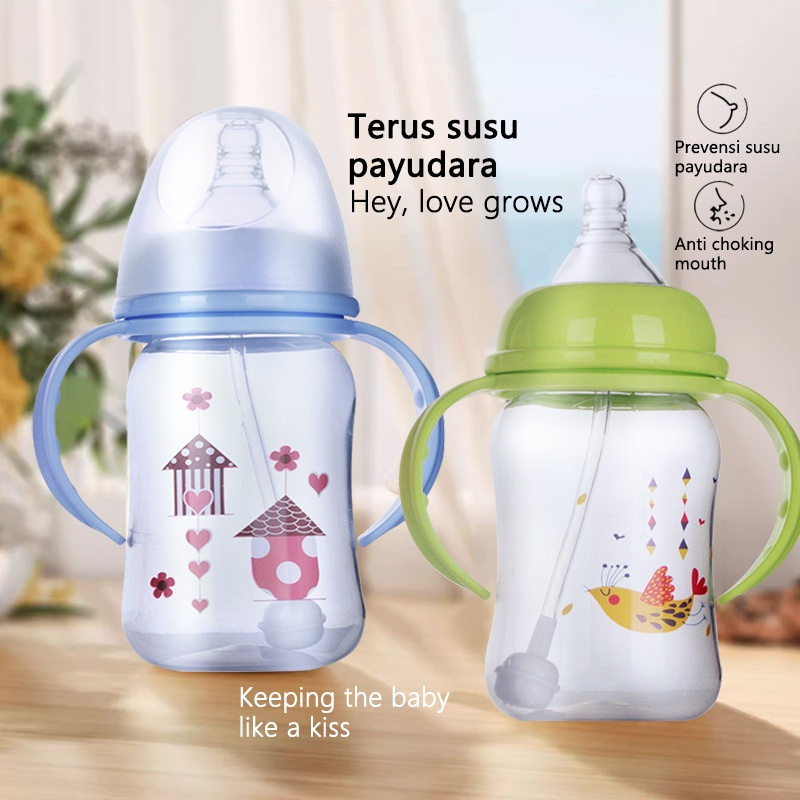 Jual Botol Susu Dengan Pegangan Dot Nipple Wide Bottle FREE Botol Dot ...