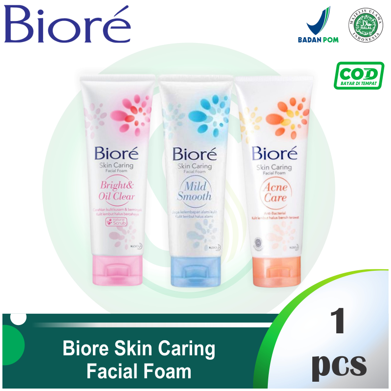 Jual Biore Skin Caring Facial Foam 40gr / 100ml | Shopee Indonesia