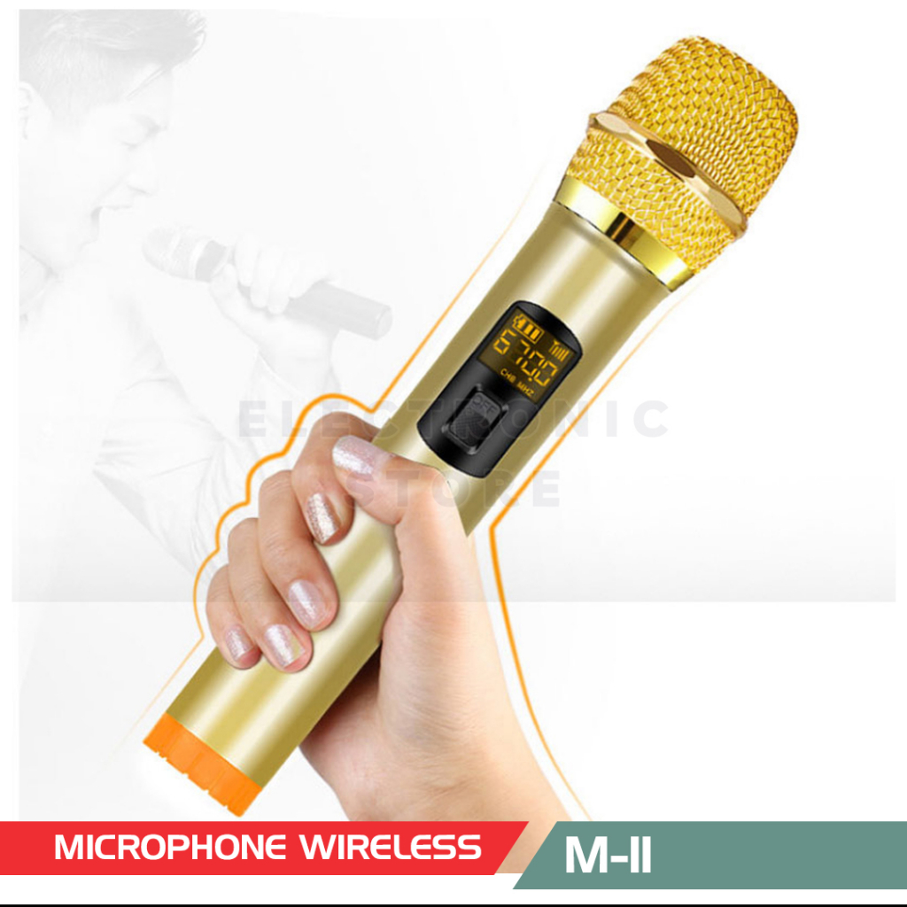 Jual Mic wireless Profesional Wireless microphone karaoke mic nirkabel ...
