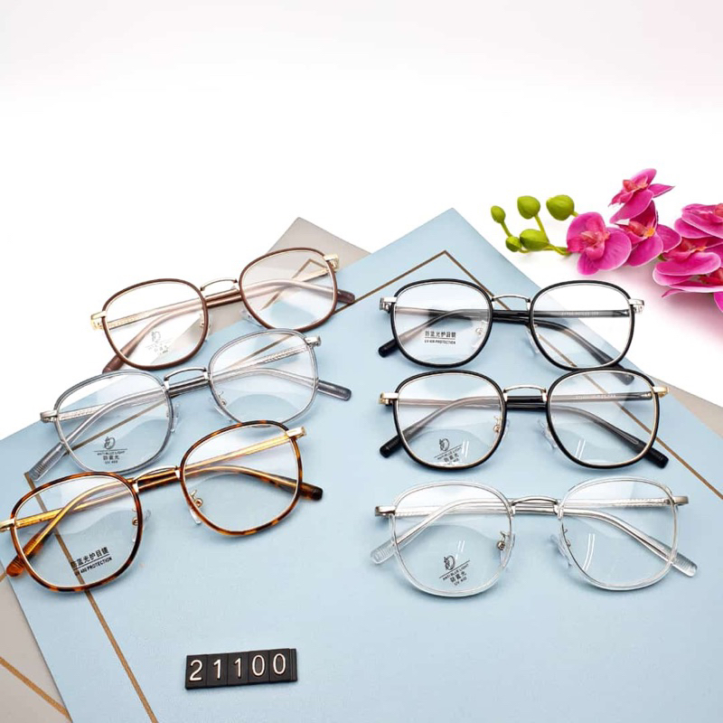 Jual Termurah!! Frame Kacamata 21100 Pria/Wanita Full Mika Ala korean ...