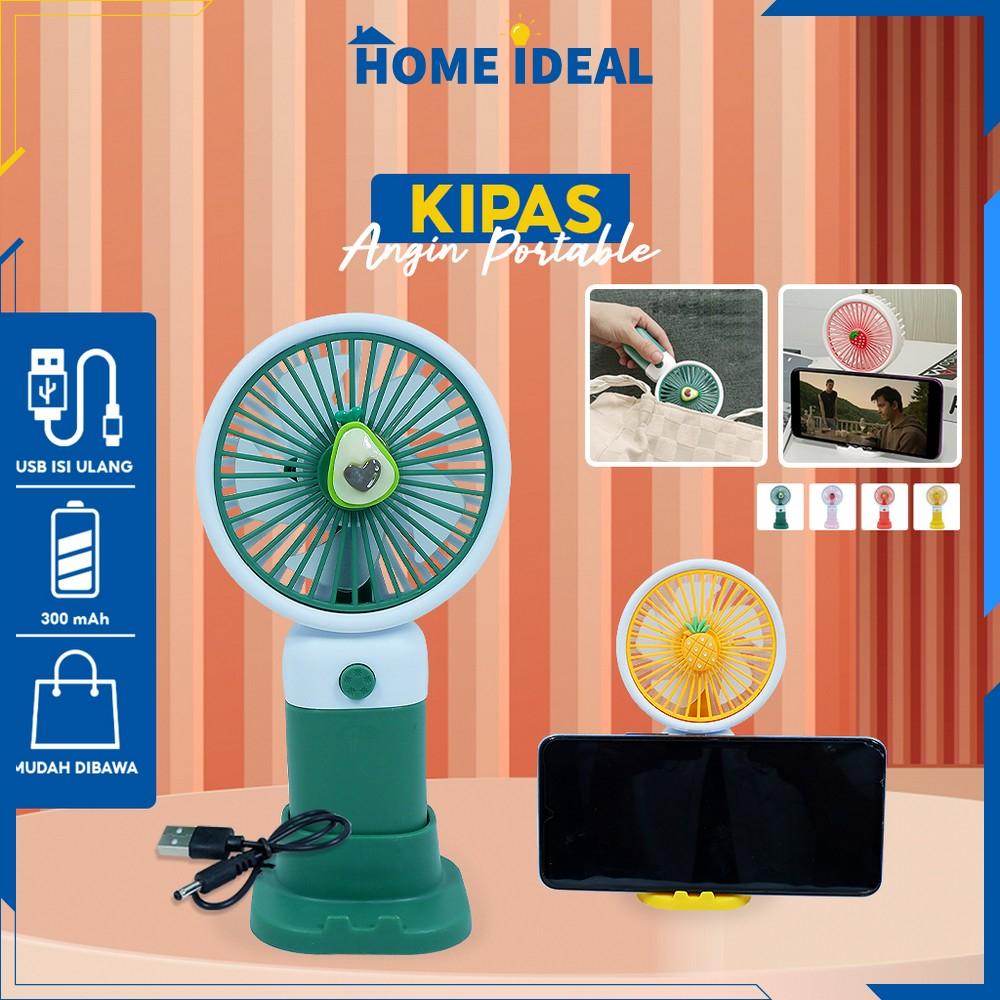 Jual Kipas Angin Genggam Mini USB Charge Motif Buah Portable / Mini Fan ...