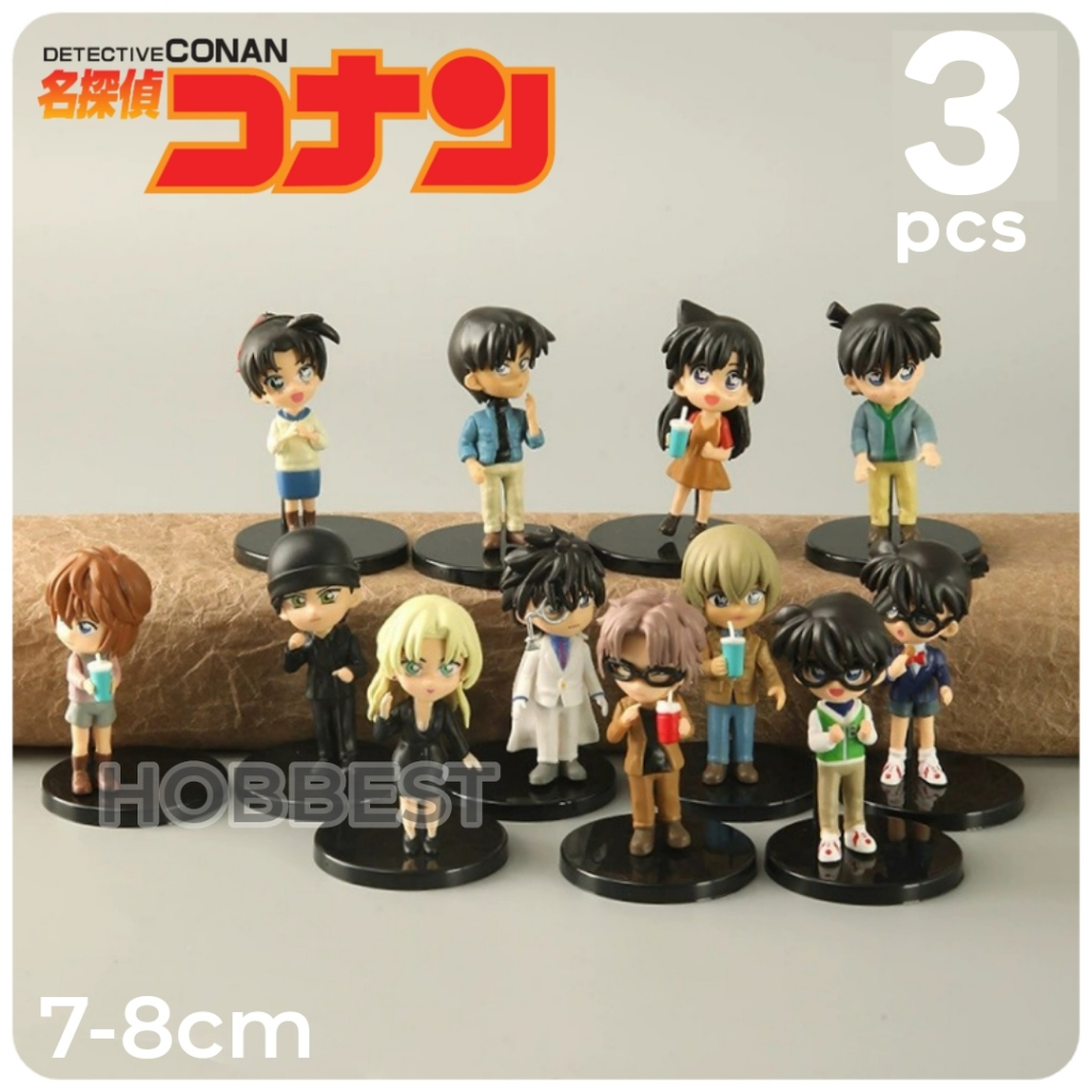 Jual Action Figure DETECTIVE CONAN set isi 3 pcs - Miniatur Topper Kue ...
