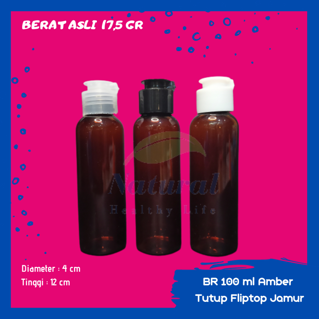 Jual 100ml Warna Tutup FLiptop Jamur Neck 24 Bahan Pet BR Pundak Botol Bulat RF Pundak Botol ...