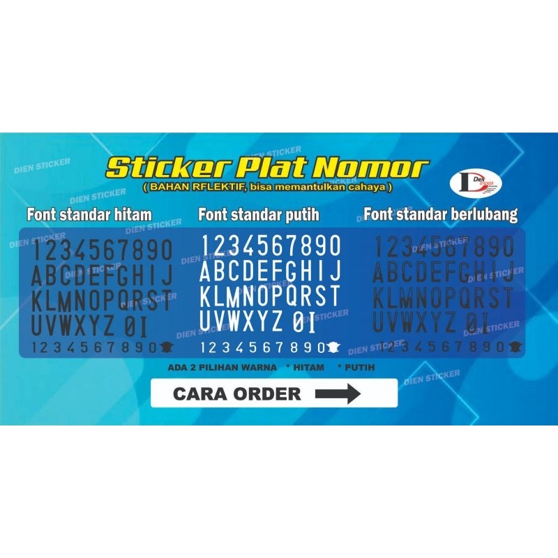 Jual STICKER PLAT NOMOR MOBIL & MOTOR/ STICKER CUTTING / STICKER MOTOR ...
