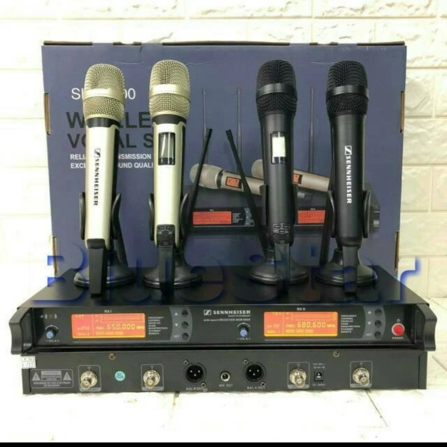 Jual mic wireless senhaiser skm9000 / skm 9000 2 mic pegang pegang ...