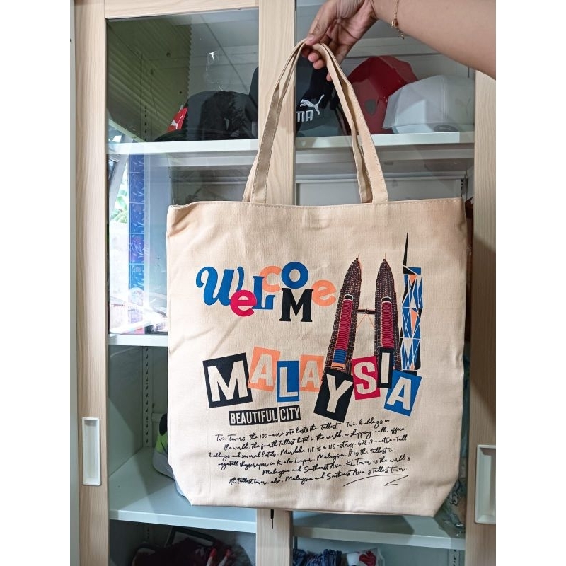 Jual Tas Malaysia / Souvenir Malaysia /Tote Bag Malaysia | Shopee Indonesia