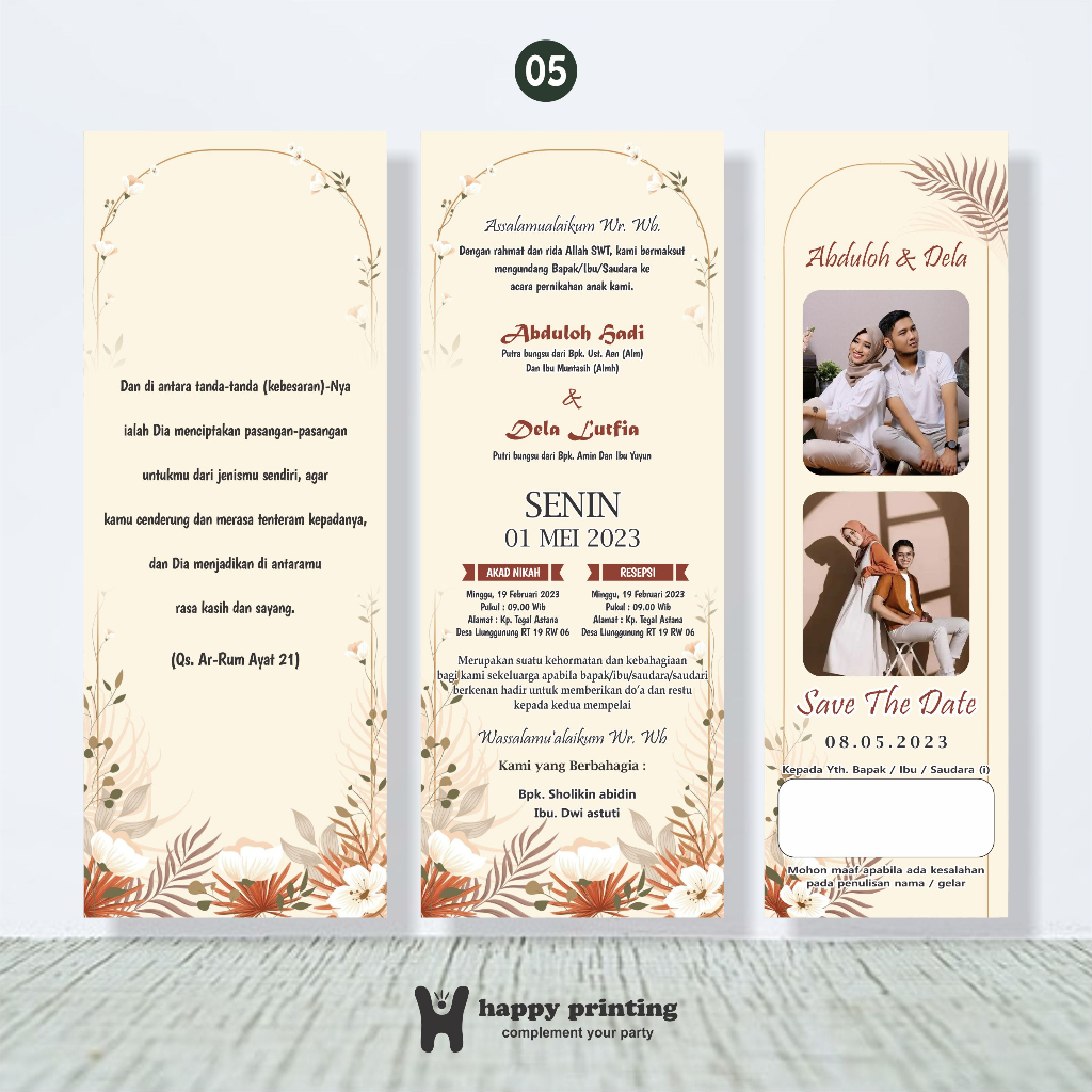 Jual Undangan Pernikahan 2 Lembar + Tali FREE (Plastik, Desain, Barcode ...