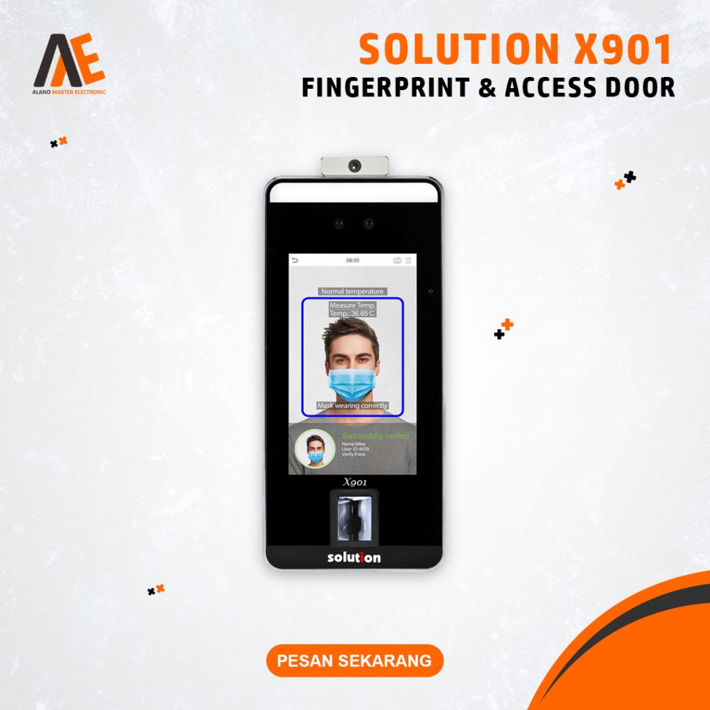 Jual Mesin Absensi Solution X901 Fingerprint Sidik Jari Kantor Bank ...