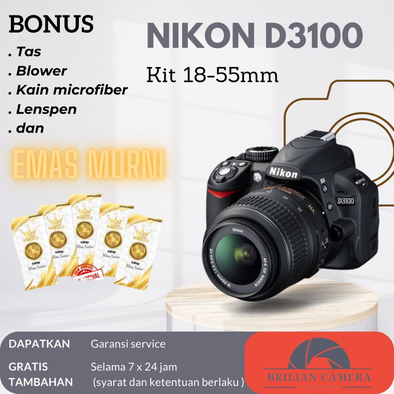 Jual Nikon d3100 kit 18-55mm | Shopee Indonesia