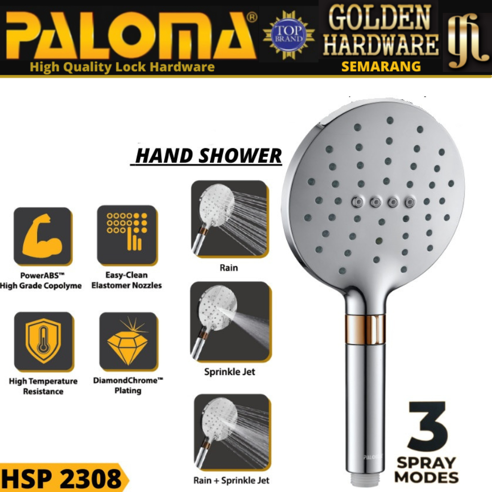 Jual PALOMA HANDSHOWER HSP 2308 HEAD KEPALA SHOWER PLASTIK ABS SIZE ...