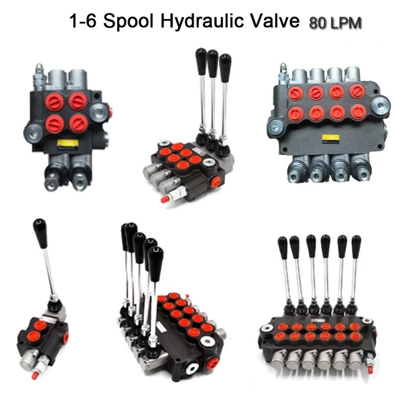 Jual P80 / 2P HAND CONTROL VALVE HIDROLIK / DP80 / 2P / 80LPM 2 HANDLE ...