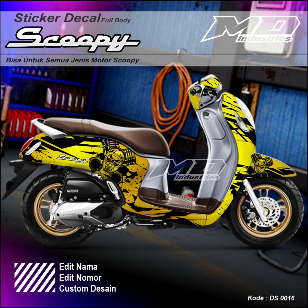 Jual Decal Scoopy Full Body Custom Desain - Decal Sticker Scoopy FI ...