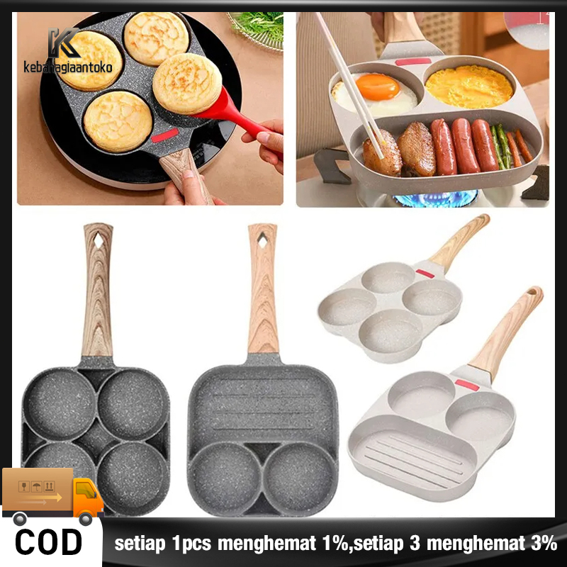 Jual Panci penggorengan telur - pancake 4 lubang | non stick egg frying ...