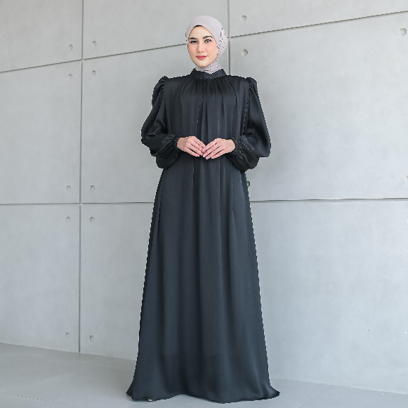 Jual Aisyalina Id New Marissa Dress Bahan Cardenza Silk Gamis Elegan ...