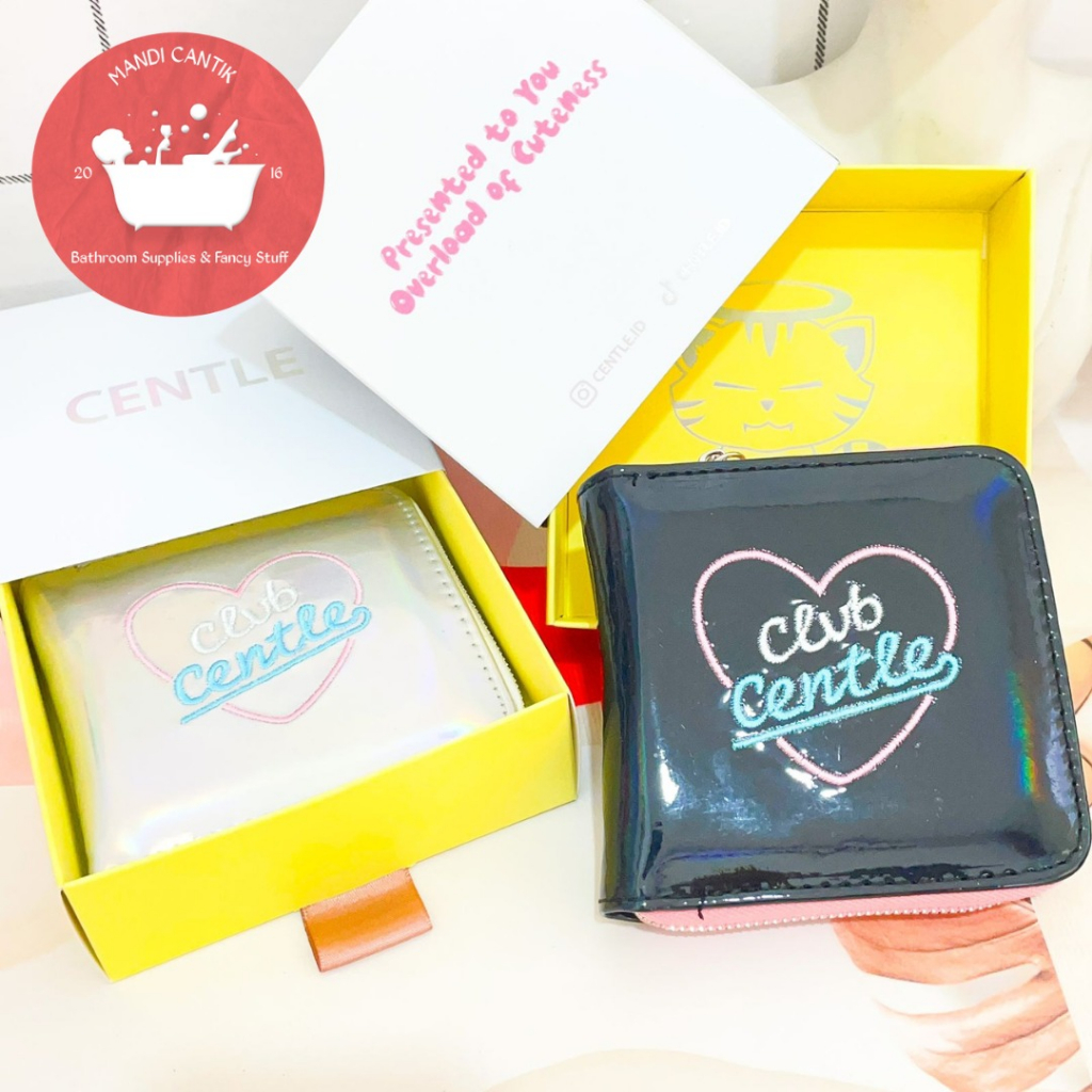 Jual Dompet wanita Centle Club hologram pastel pink hitam silver purse ...