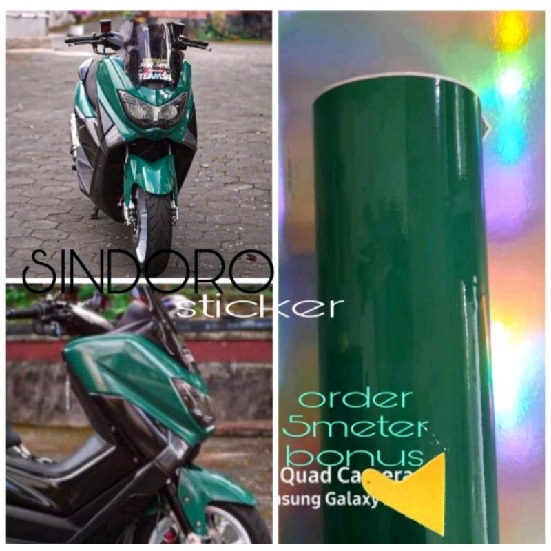 Jual Skotlet Sticker Motor Warna Hijau Tua Glosy Sticker Sekotlet Motor ...