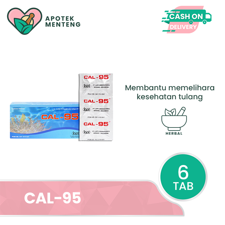 Jual Cal-95 Strip 6 Kaplet - Suplemen Kalsium Tulang | Shopee Indonesia