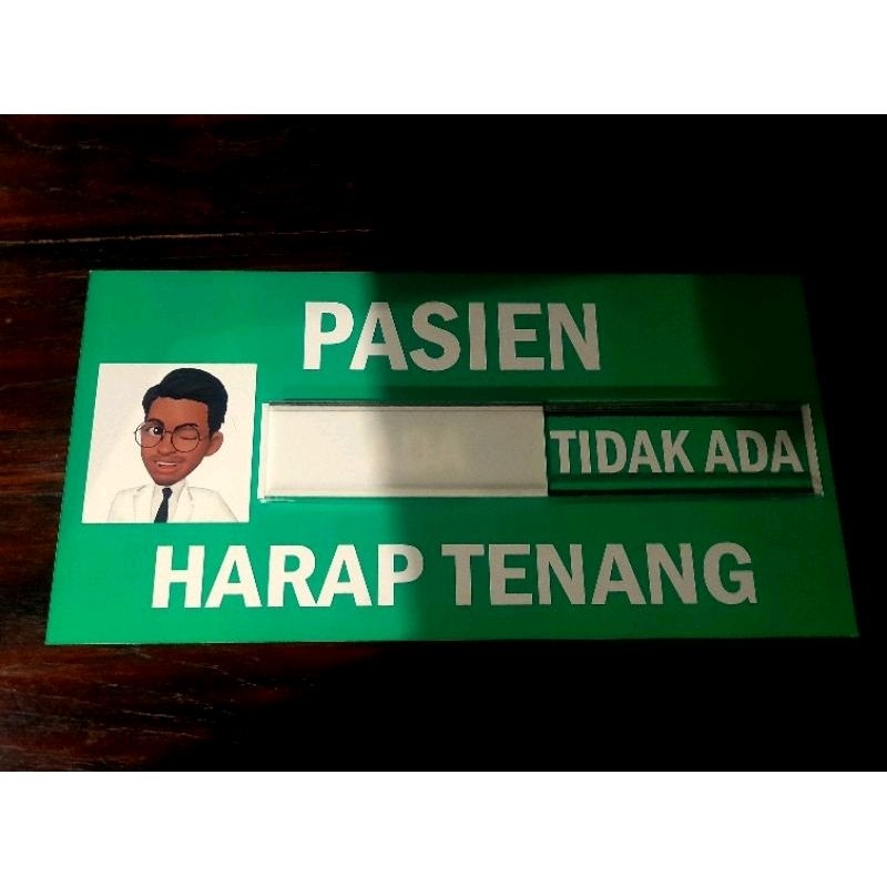 Jual sign tanda nama tulisan ruang dokter klinik jadwal ada tidak ...