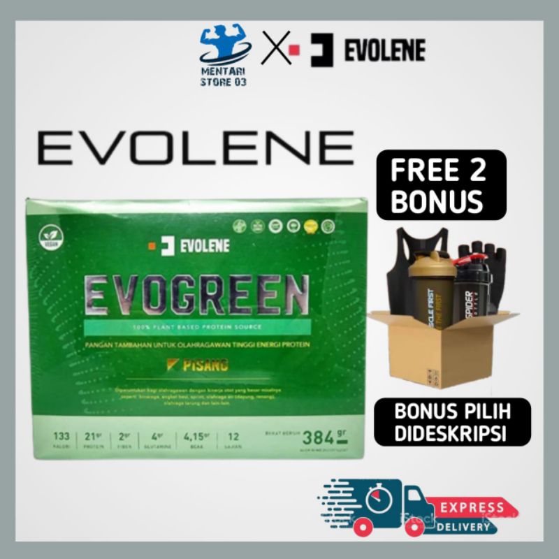 Jual EvoGreen whey protein vegan 12 sachet nabati Evolene Green vegan ...