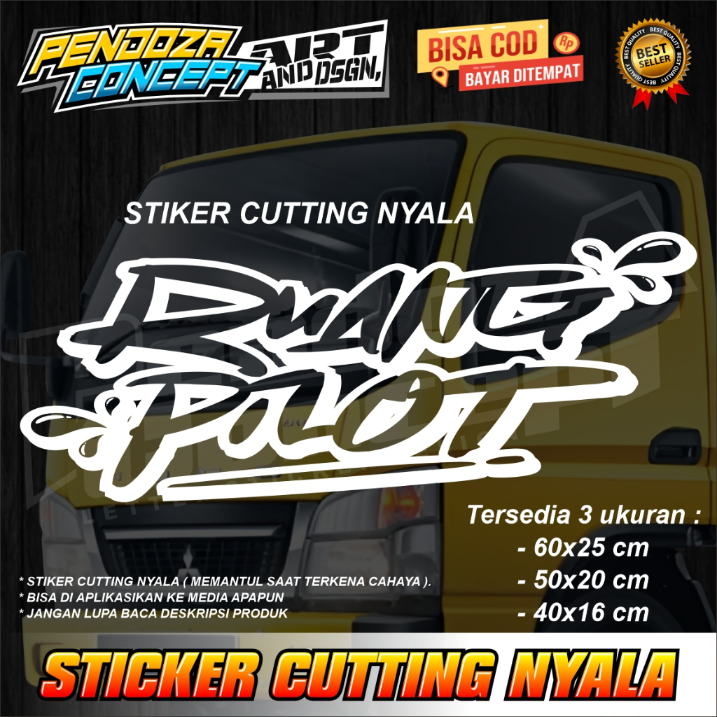 Jual STIKER TULISAN RUANG PILOT STIKER CUTTING NYALA STIKER KACA ...