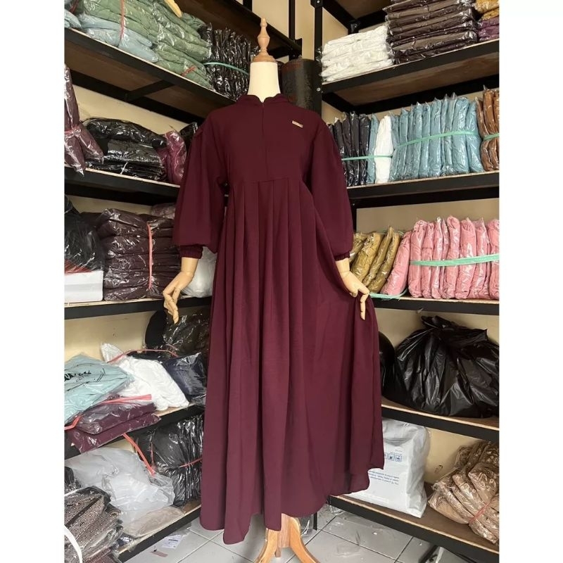 Jual GAMIS LENGAN PUFF BALON MEWAH ELEGAN CRINGKEL AIR FLOW MUSLIM ...