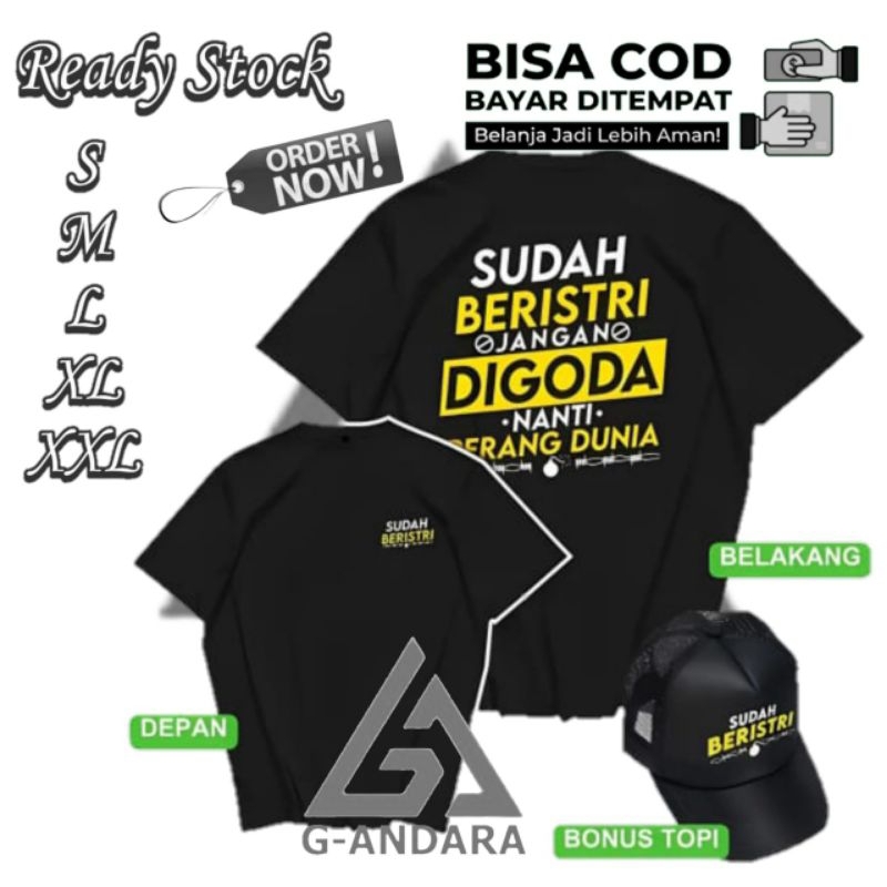 Jual KAOS KATA-KATA JANGAN DIGODA SUDAH BERISTRI NANTI PERANG DUNIA ... Jual KAOS KATA-KATA JANGAN DIGODA SUDAH BERISTRI NANTI PERANG DUNIA ...