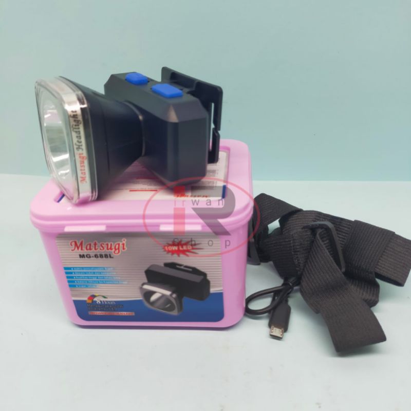 Jual Senter Kepala Matsugi 10 Watt Waterproof | Shopee Indonesia