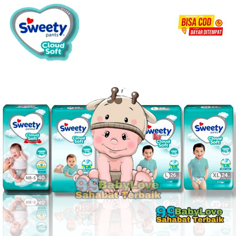 Jual Sweety Silver NbS40 S32 M28 L26 XL24 Pants and Tape | Shopee Indonesia