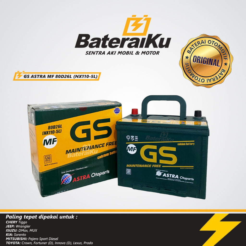 Jual Aki Gs Astra NX110-5L Aki Kering Aki Mobil Innova, Fortuner ...