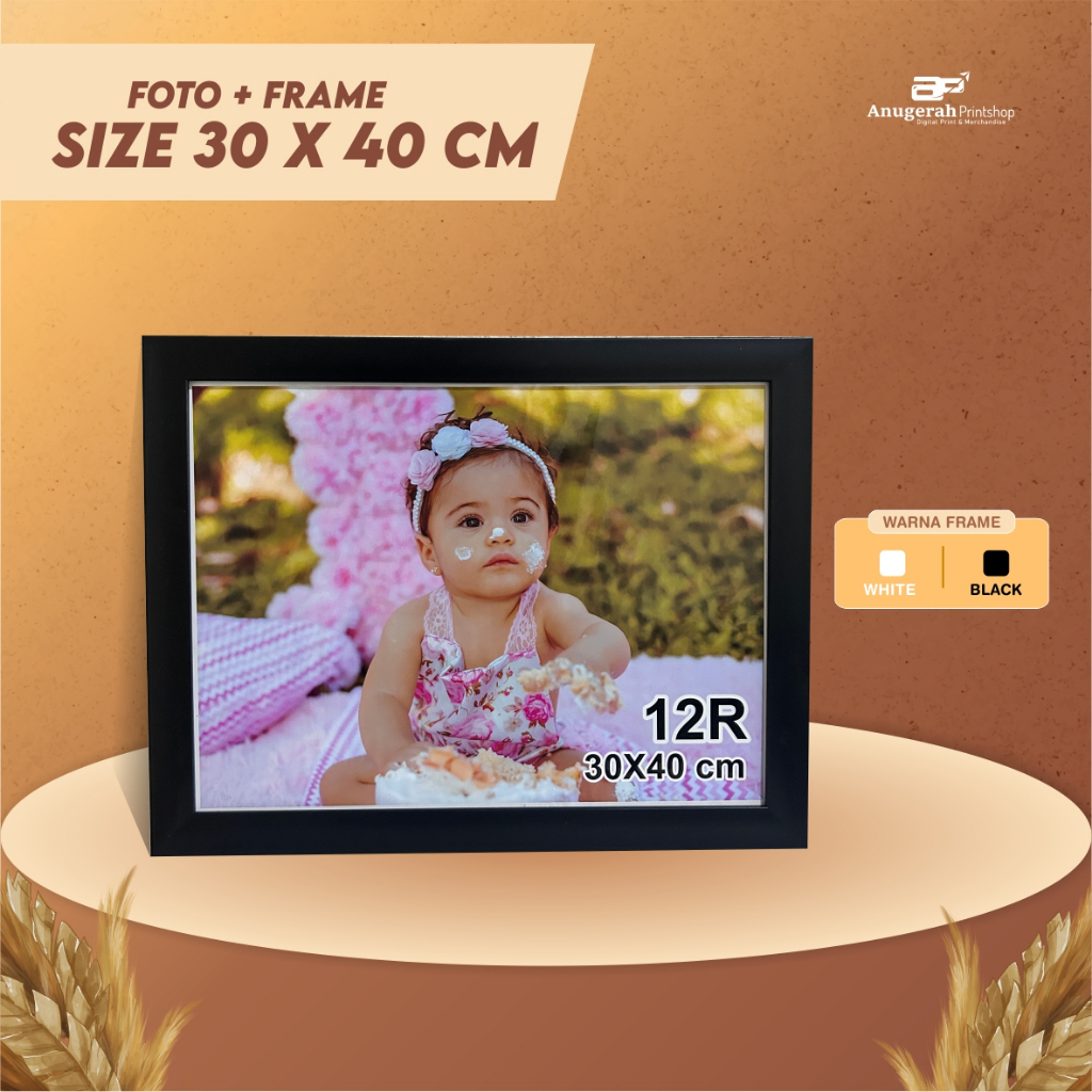 Jual CETAK FOTO HIASAN DINDING FRAME MINIMALIS 12R 30X40 CM FRAME TANPA ...