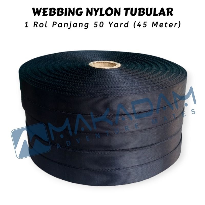 Jual tali webbing nylon webing tubular double 2.5cm | Shopee Indonesia
