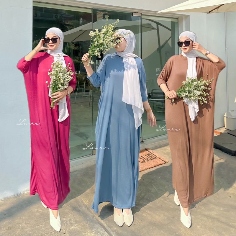 Jual Rosa Batwing Dress Bahan Knit Premium-Gamis jumbo Murah Grosir | Shopee Indonesia