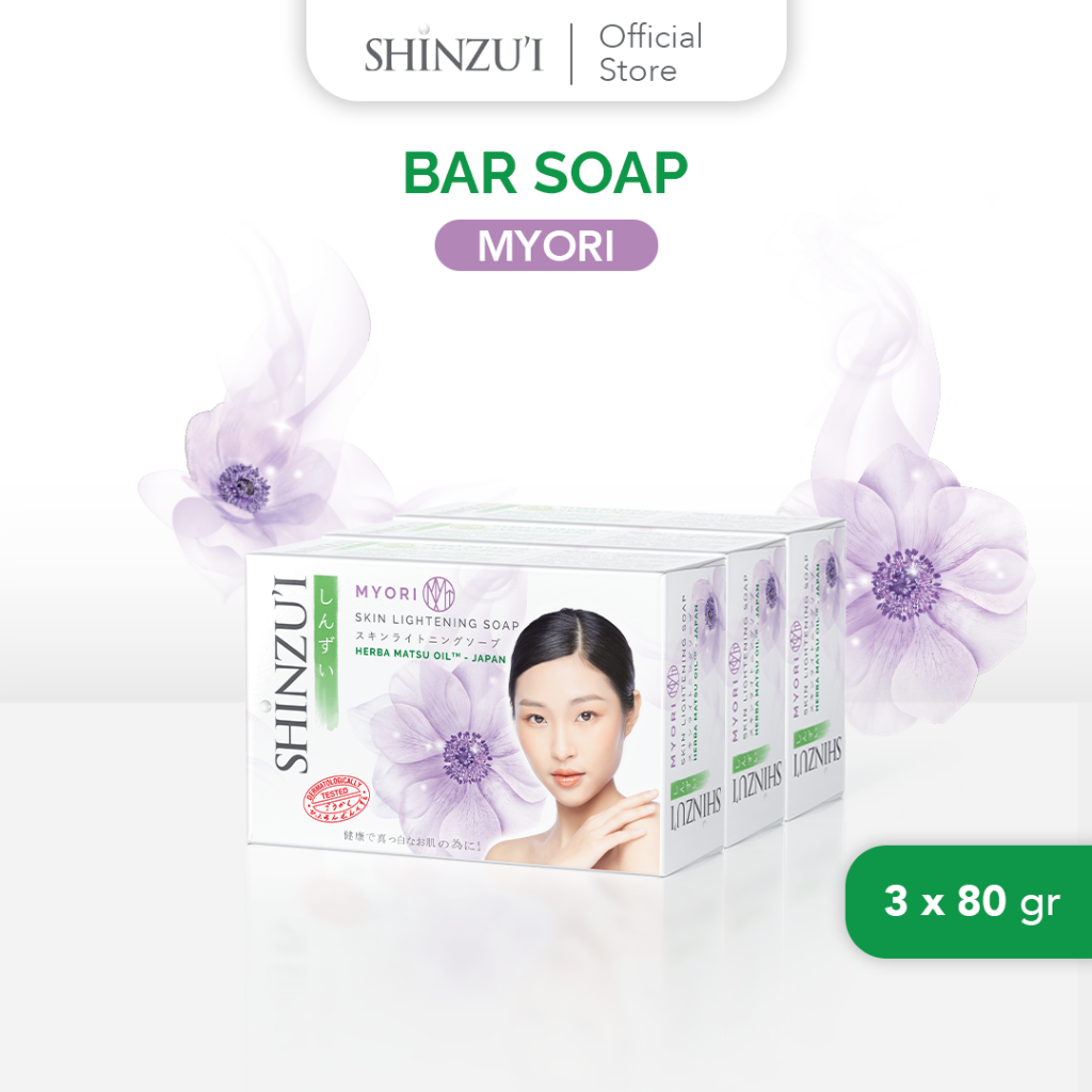 Jual Shinzui Bar Soap Myori 80gr isi 3pcs | Shopee Indonesia