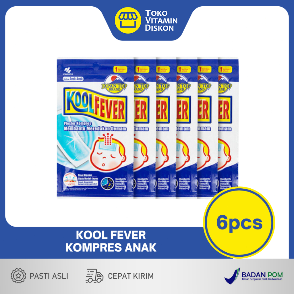 Jual KOOL FEVER KOMPRES ANAK 6 PCS / 6 LEMBAR | Shopee Indonesia