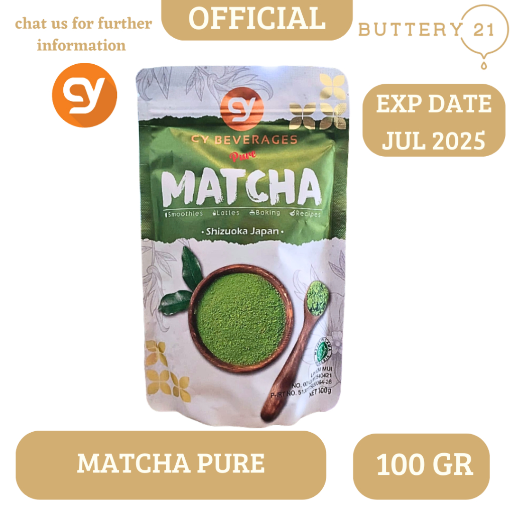 Jual CY MATCHA POWDER 100% PURE ORIGINAL JAPAN IMPORT 100 GR | Shopee ...