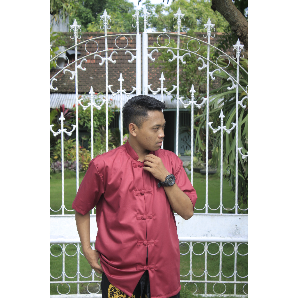 Jual baju koko cina ,koko imlek ,baju coengsam maron, baju kok merah ...