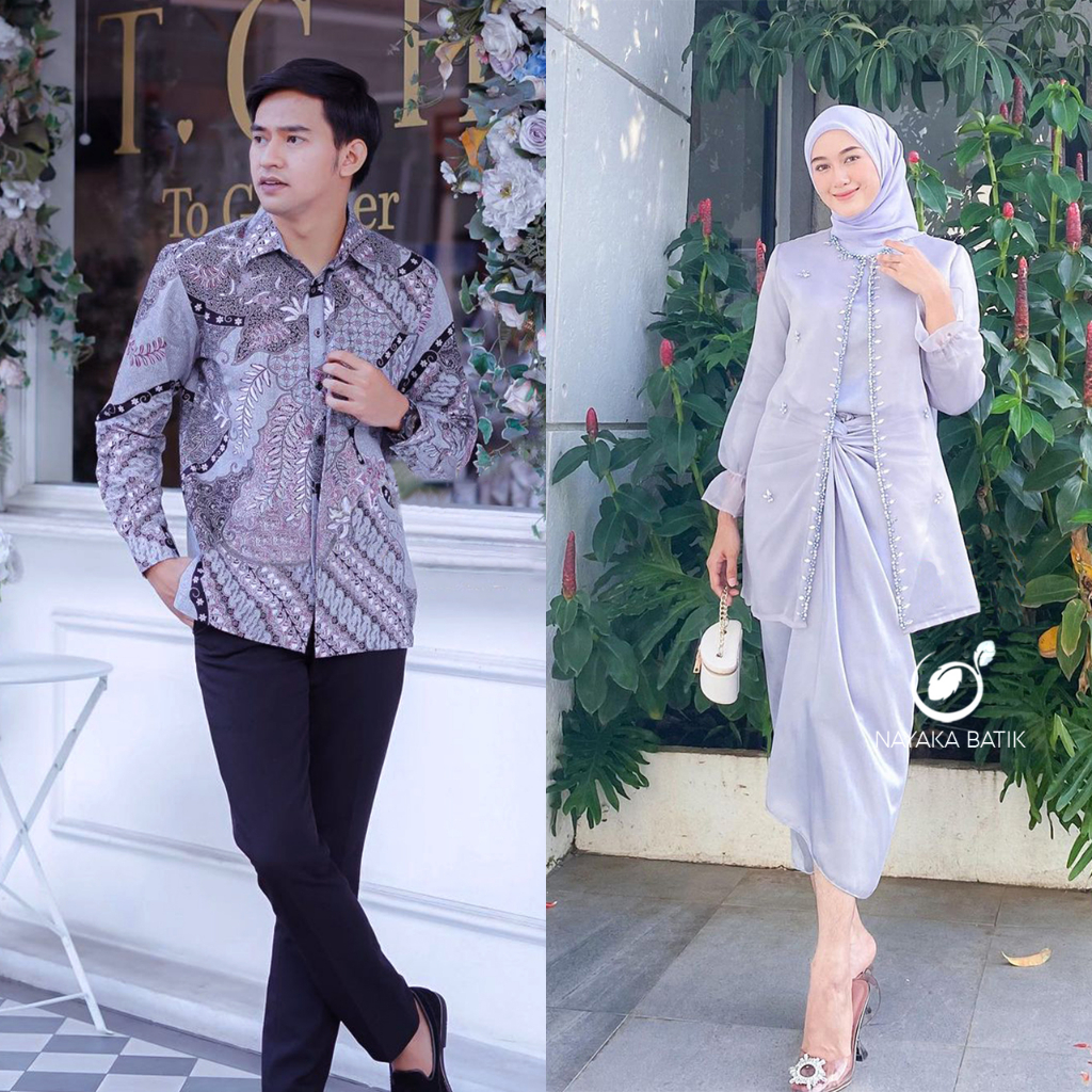 Jual NAYAKA BATIK - Couple One Set Organza Amara Batik Couple One Set ...