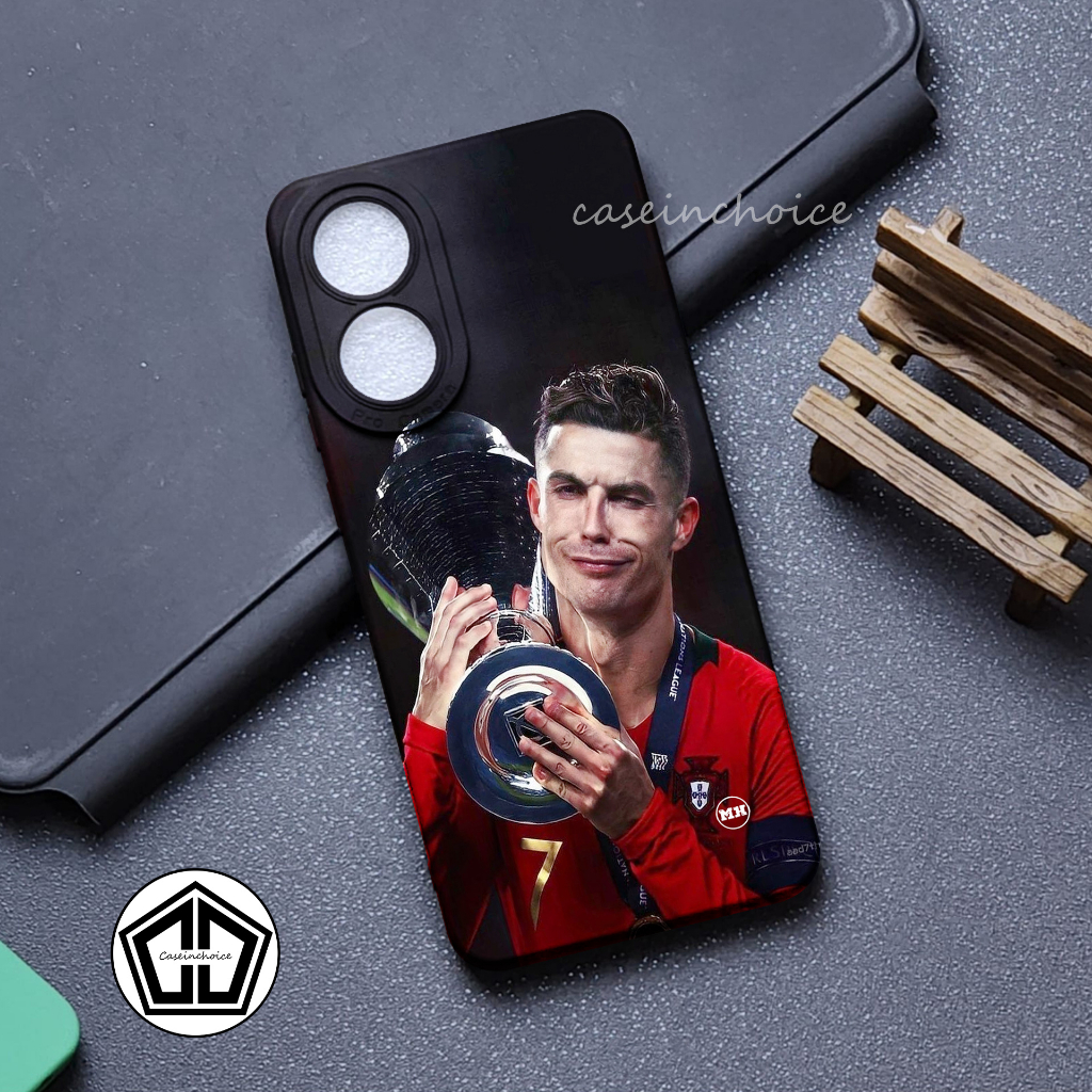 Jual Softcase Hitam Procamera Untuk OPPO A78 4G Case Ronaldo CR7 ...