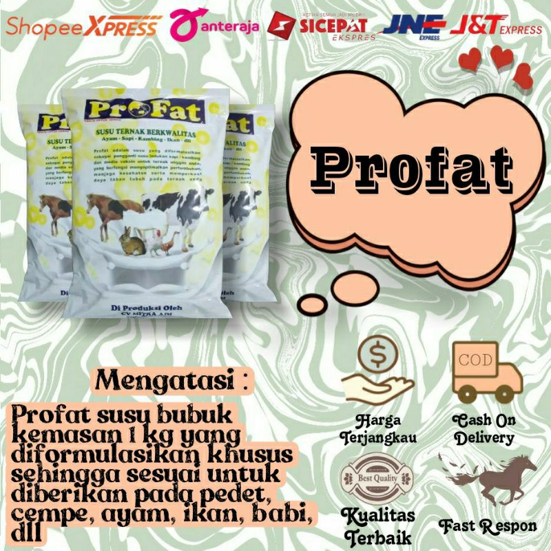 Jual Susu Profat 1 Kg Pengganti Susu Indukan Original CV. Mitra Adi ...