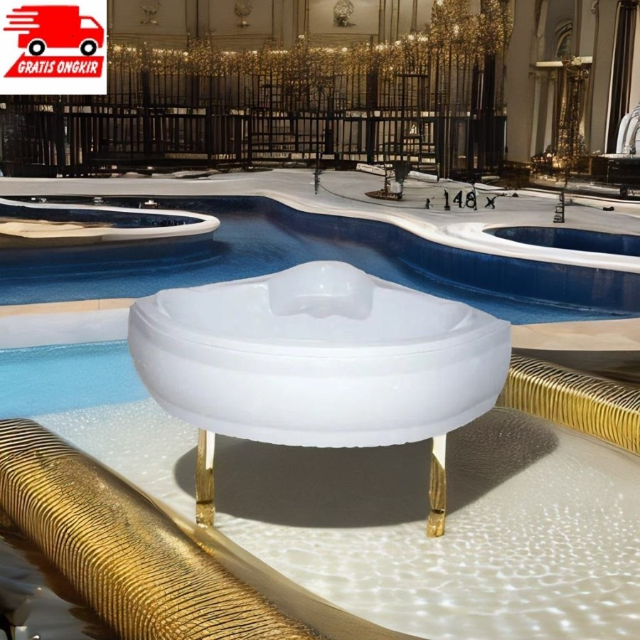 Jual Bathtub Sudut Corner Bath Tub Corner CECILIA Marble 148 x 148 ...