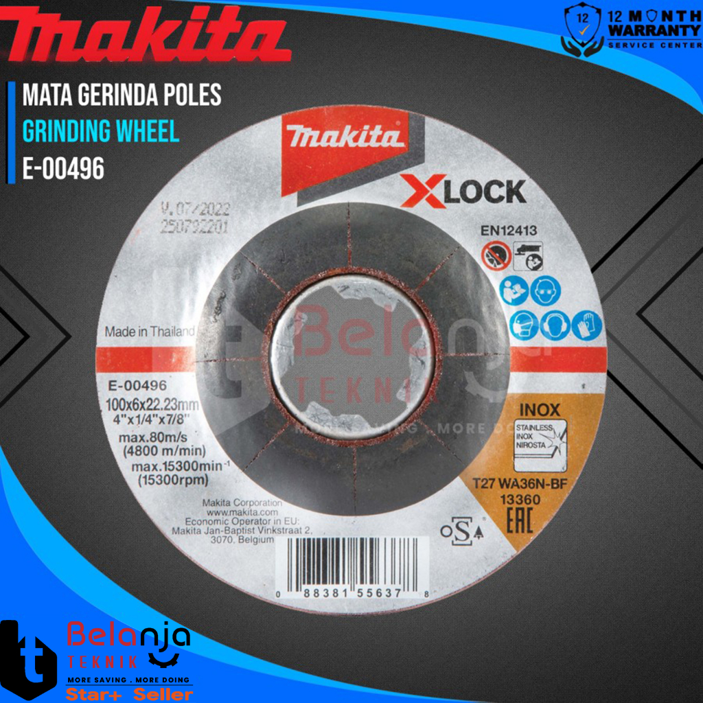 Jual Makita Grinding Wheel Xlock Stainless 4 Inch X 6 MM Mata Gerinda Batu Poles | Shopee Indonesia