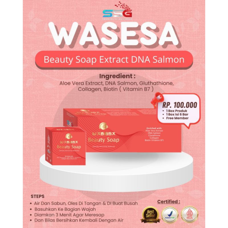 Jual WASESA Beauty Soap DNA Salmon Sabun SSG | Shopee Indonesia