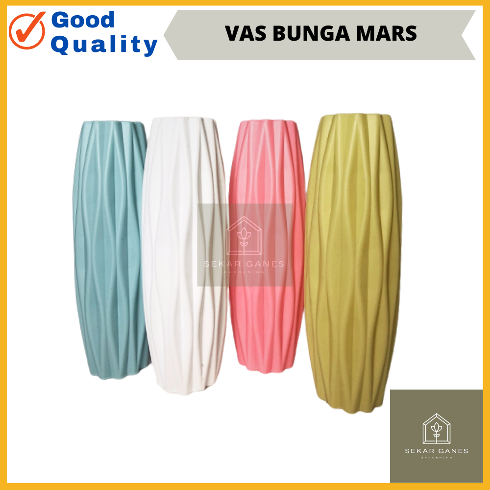Jual VAS BUNGA MARS Vas Bunga Tanaman Aesthetic Imitasi Plastik Motif ...