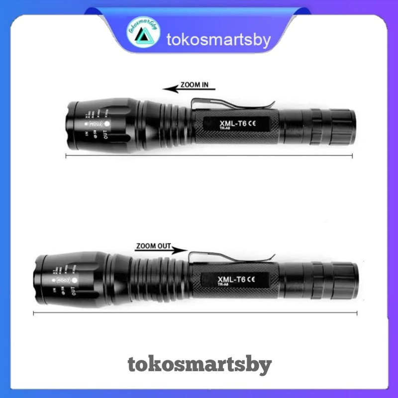 Jual SENTER SWAT POLICE T6 2 BATERAI /T6 1 BATERAI SENTER POLISI / SUPER TERANG | Shopee Indonesia