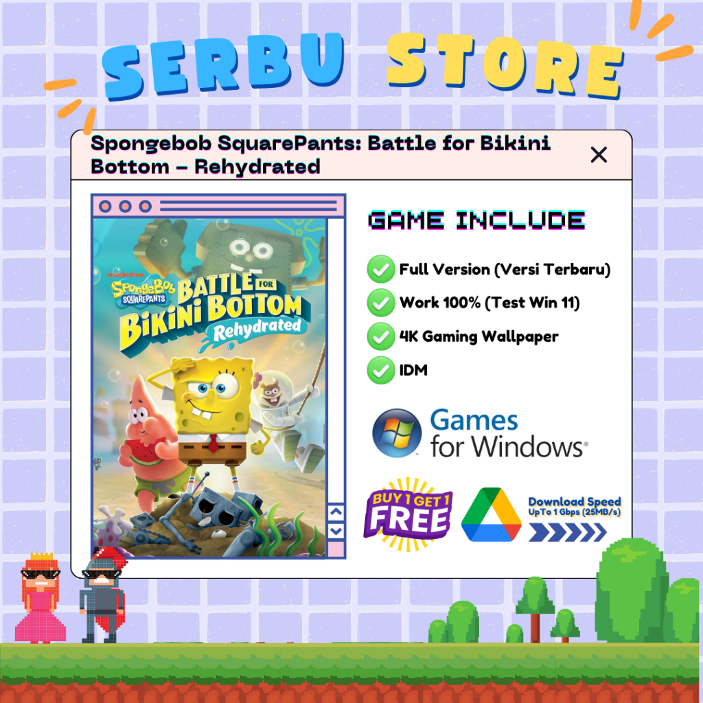 Jual SpongeBob SquarePants Battle for Bikini Bottom Rehydrated - Game ...