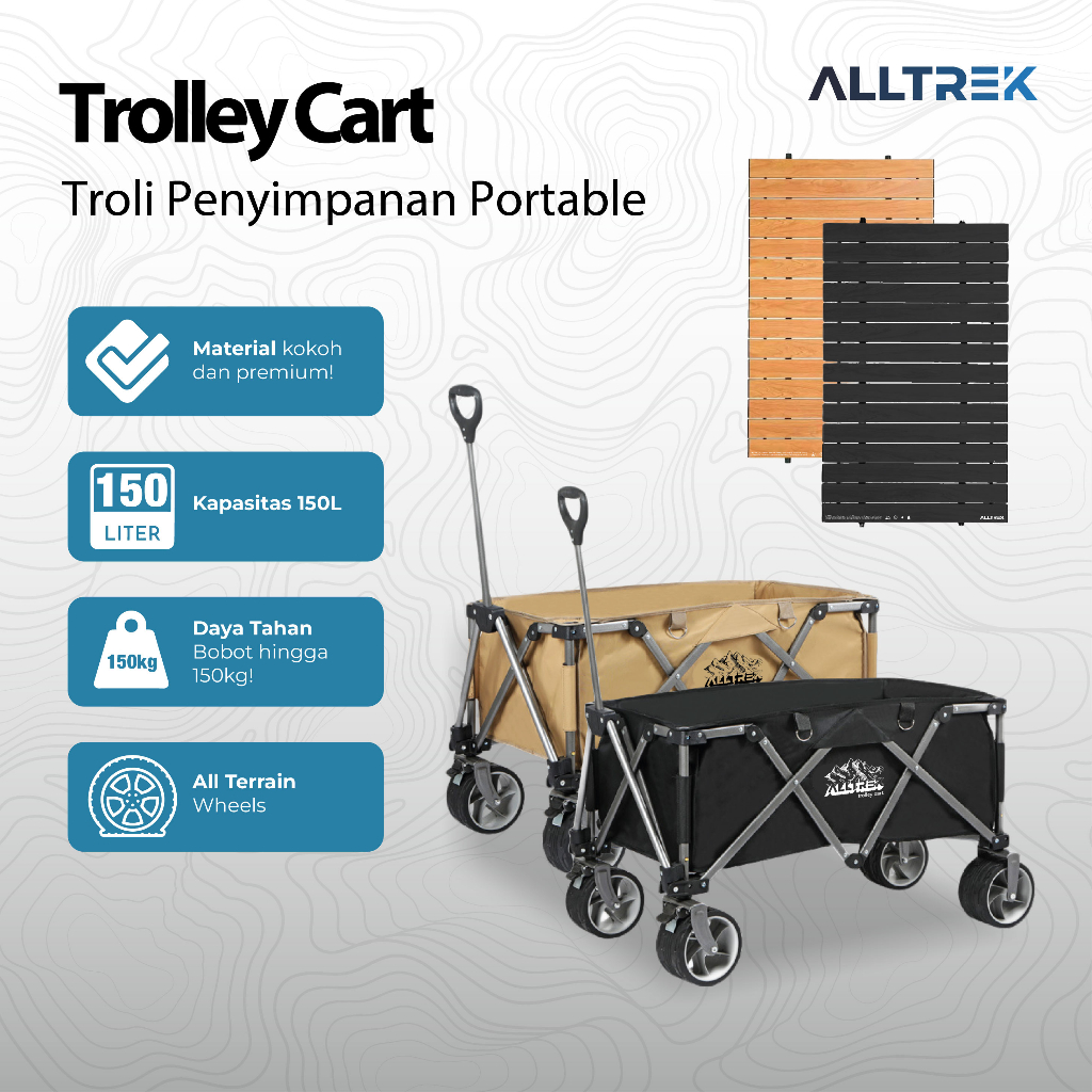 Jual ALLTREK Trolley Cart Outdoor Camping Troli Lipat 90L | Shopee Indonesia