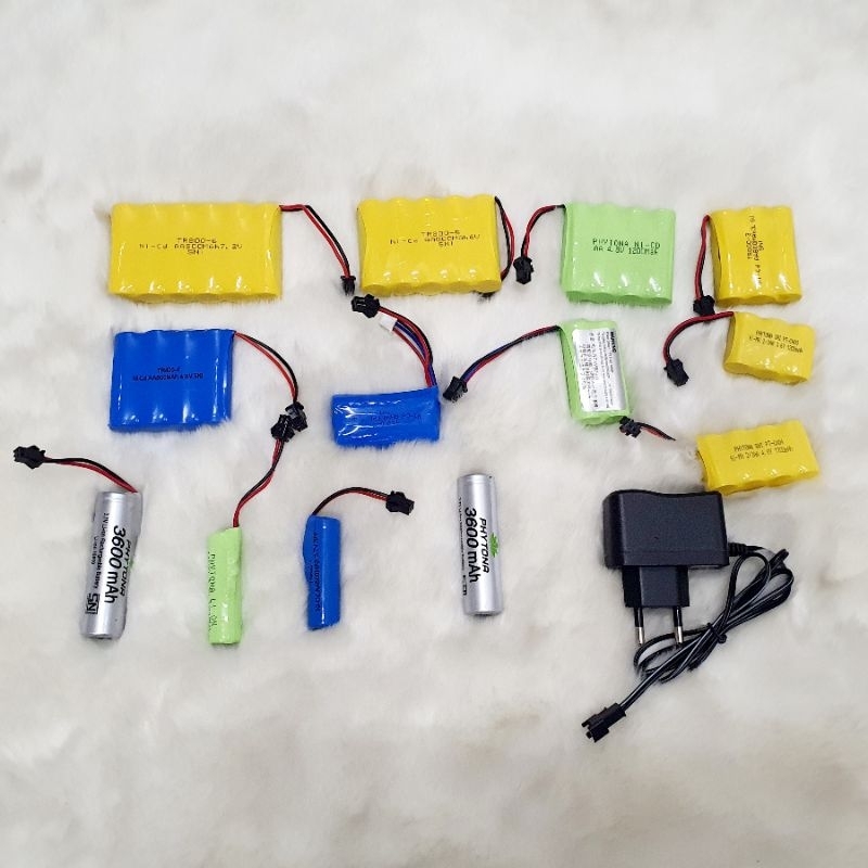 Jual Baterai Mobil remot RC 4,8V dan 3,7V Batere Tunggal Cadangan Batre ...