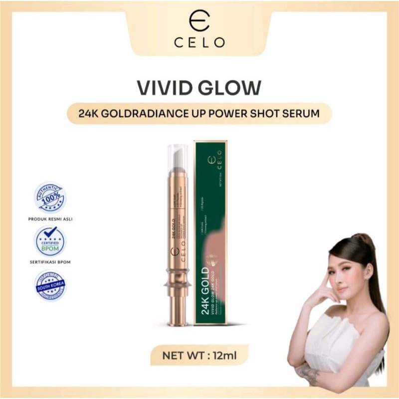 Jual CELO VIVID GLOW 24K GOLD RADIANCE UP POWER SHOT SERUM | Shopee ...