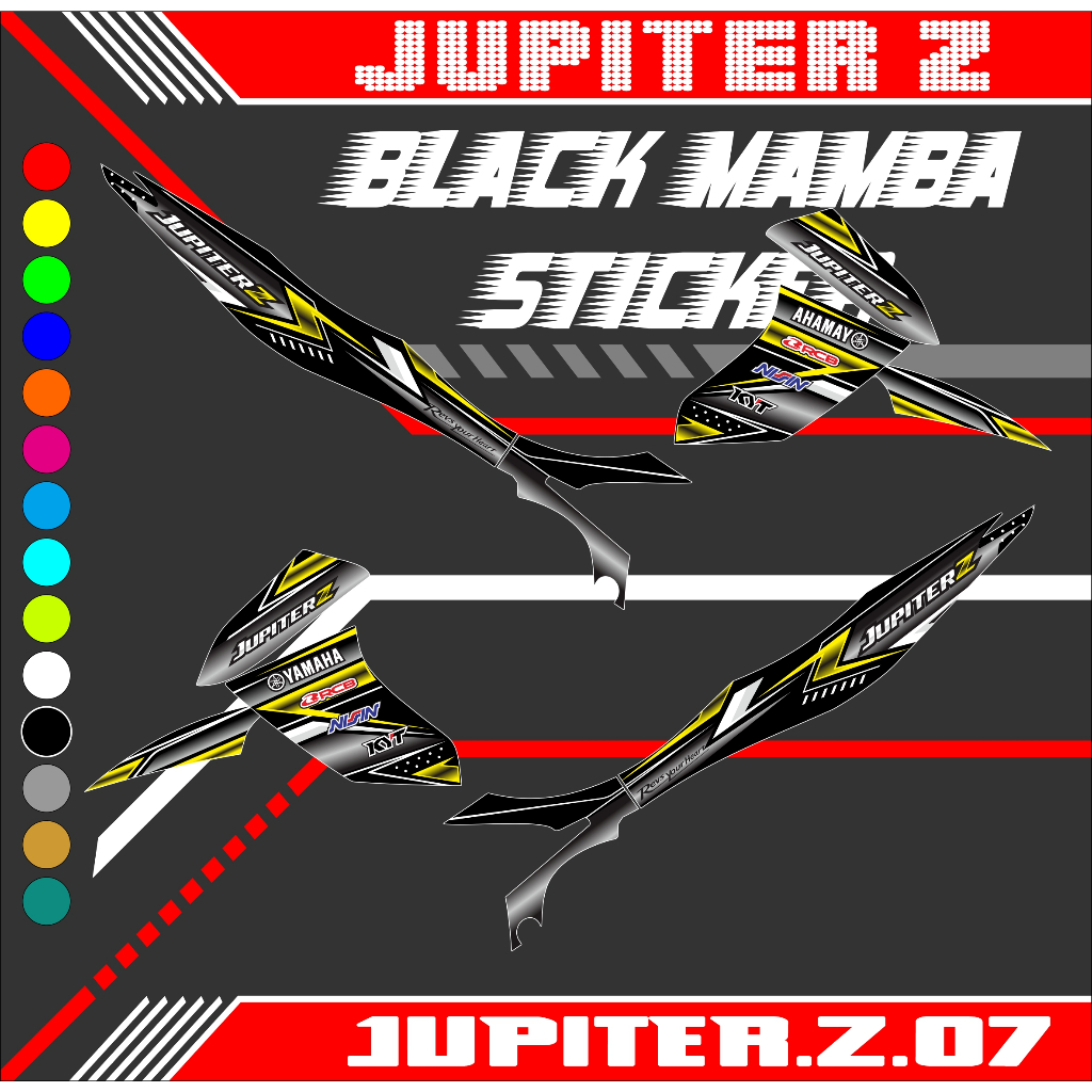 Jual STRIPING STICKER JUPITER Z BURHAN NEW STICKER LIS LIST YAMAHA ...